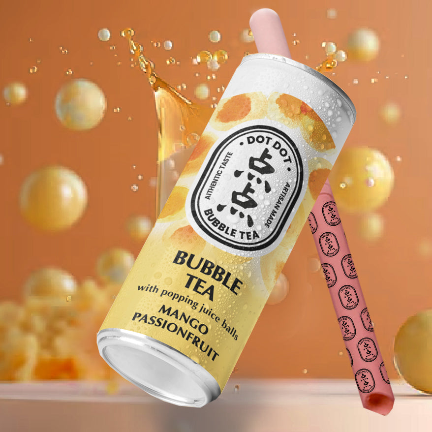 Sparkling Mango Passionfruit Bubble Tea in can – Dot Dot Tea