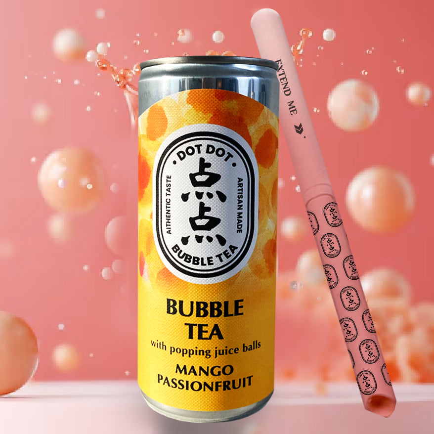 Sparkling Mango Passionfruit Bubble Tea in can – Dot Dot Tea